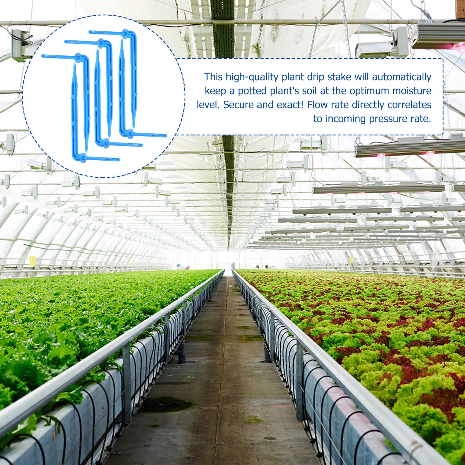 Beaupretty 100PCS Ground Drip Emitter Plastic Blue For Automatic Plant ...