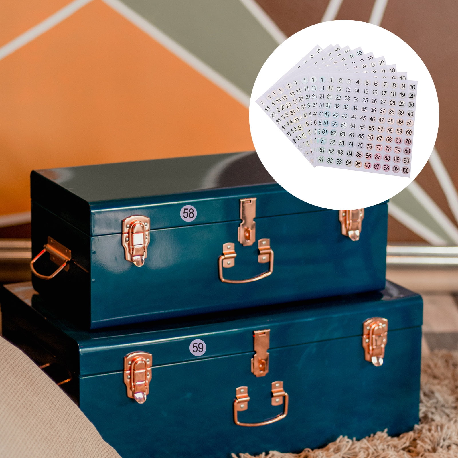 Beaupretty 100Pcs per Sheet Number Decals Circular Style for Offices ...