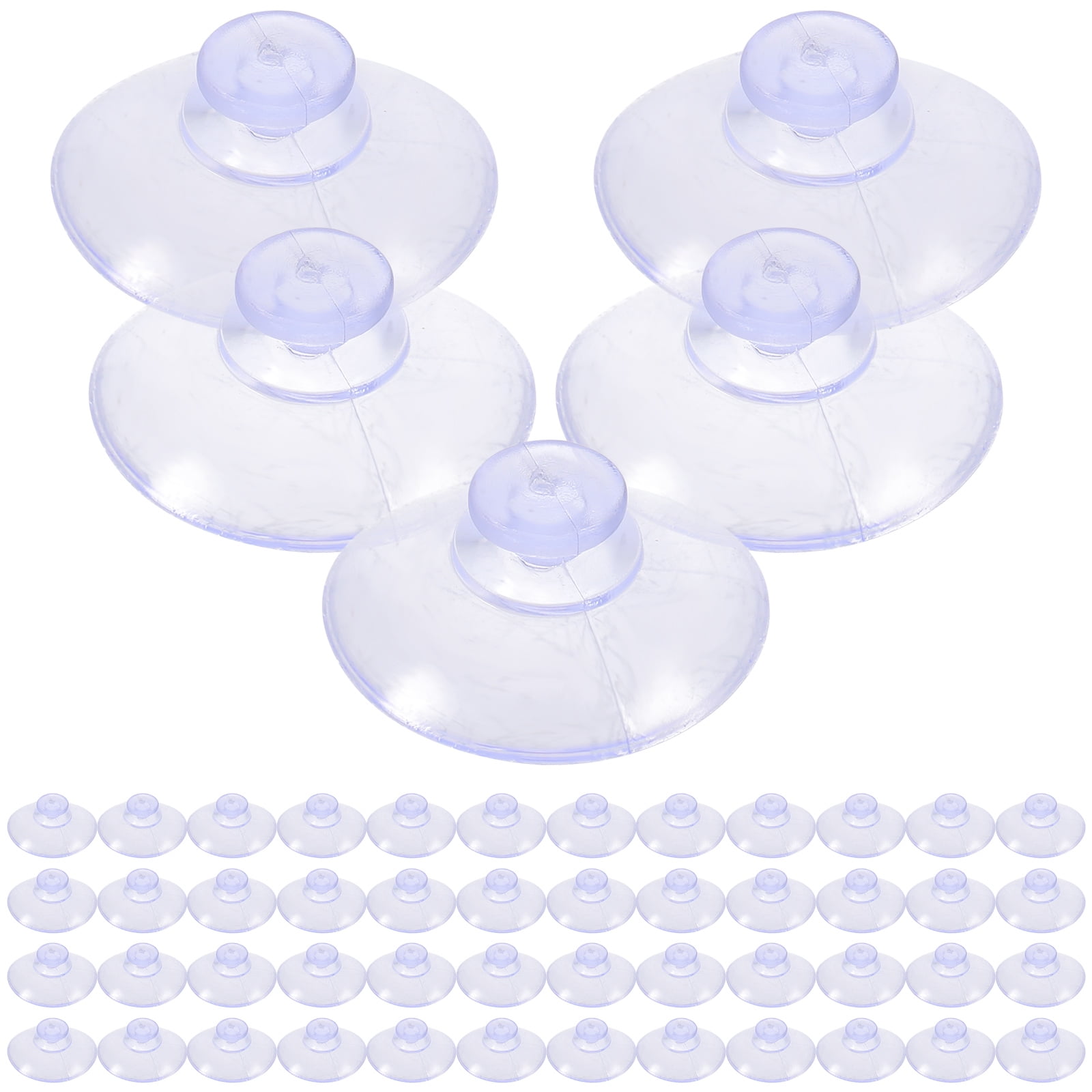 Beaupretty 100pcs Window Suction Cup Hook Small Transparent PVC Hangers ...