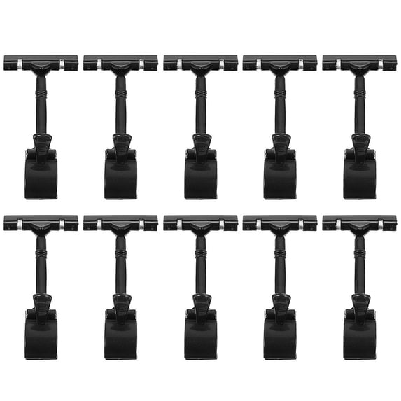 Beaupretty 10Pcs Easy Install Price Display Sign Clips Black for Store ...
