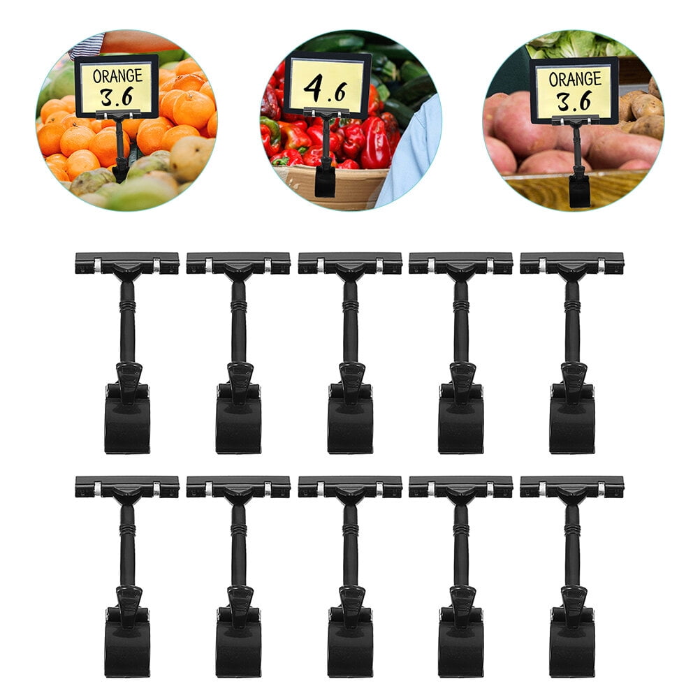 Beaupretty 10Pcs Adjustable Price Label Clips for Displaying ...