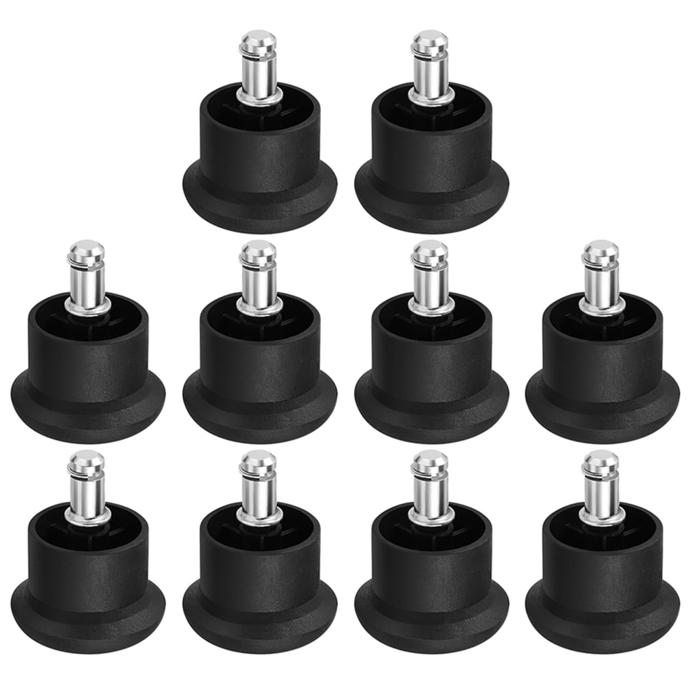Beaupretty 10pcs Replacement Chair Leg Caps for Office Chair Iron Black ...