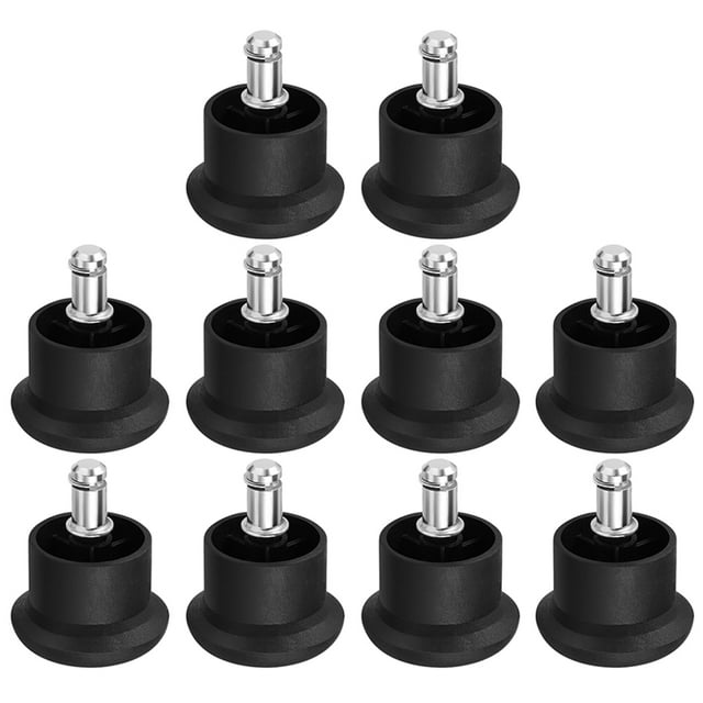 Beaupretty 10pcs Replacement Chair Leg Caps for Office Chair Iron Black ...