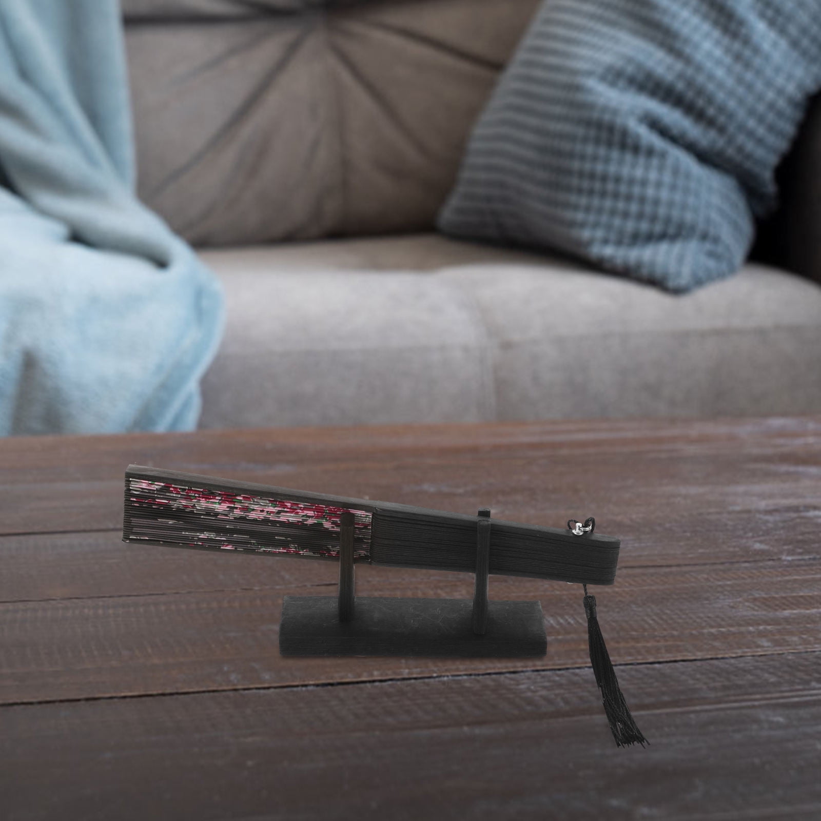 Beaupretty Folding Fan Holder Black Wood for Home Use and Attractive ...