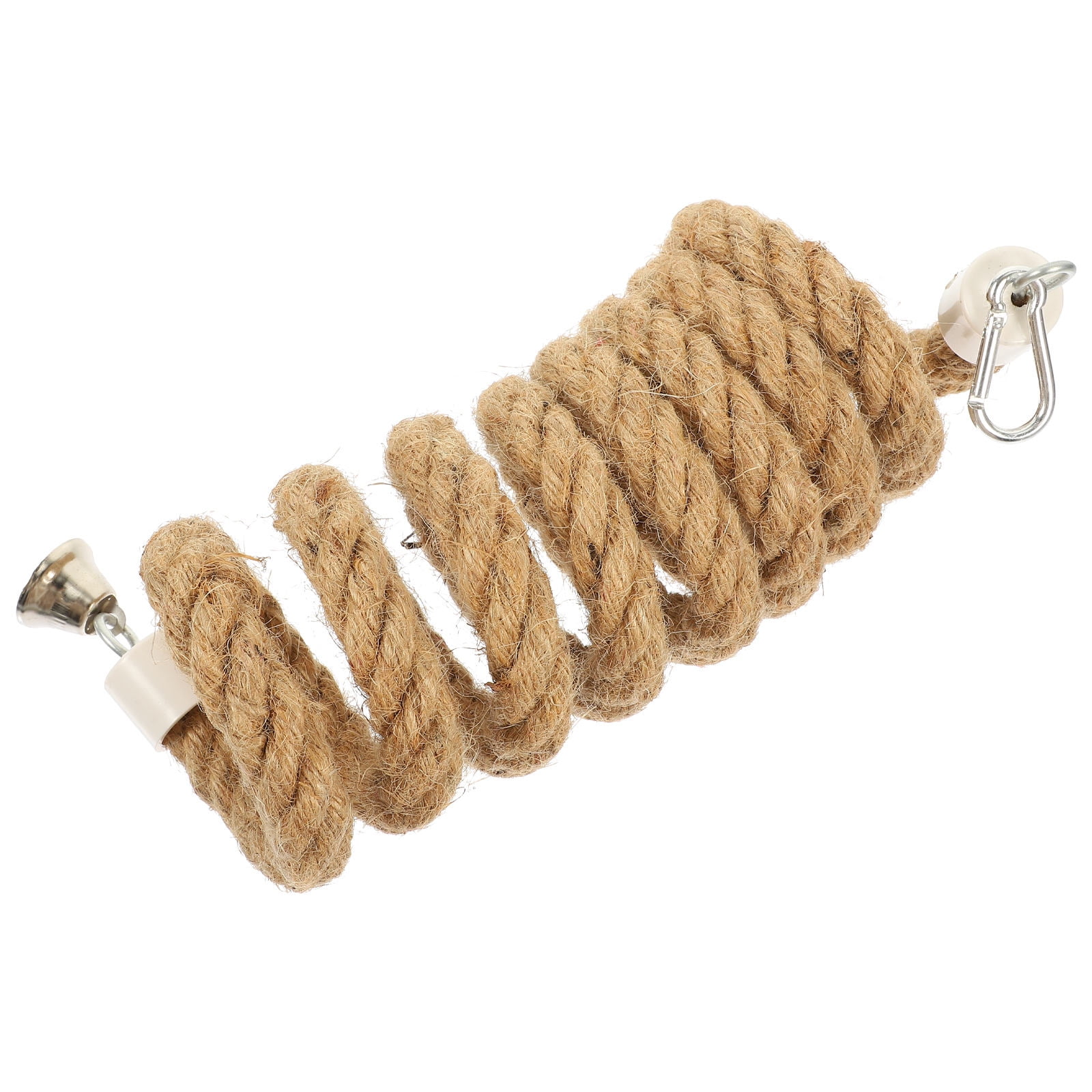 Beaupretty Khaki Hemp and Metal Bird Rope Perch for Pet Use Durable and ...