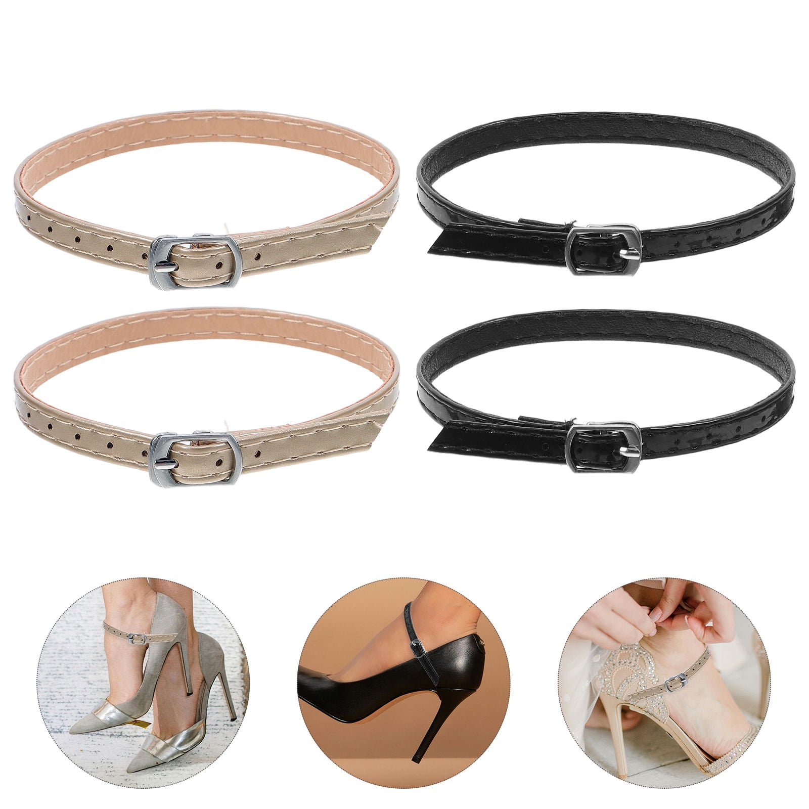 Beaupretty 2 Pairs Adjustable Heel Band Anti-Loose Shoe Straps for High ...