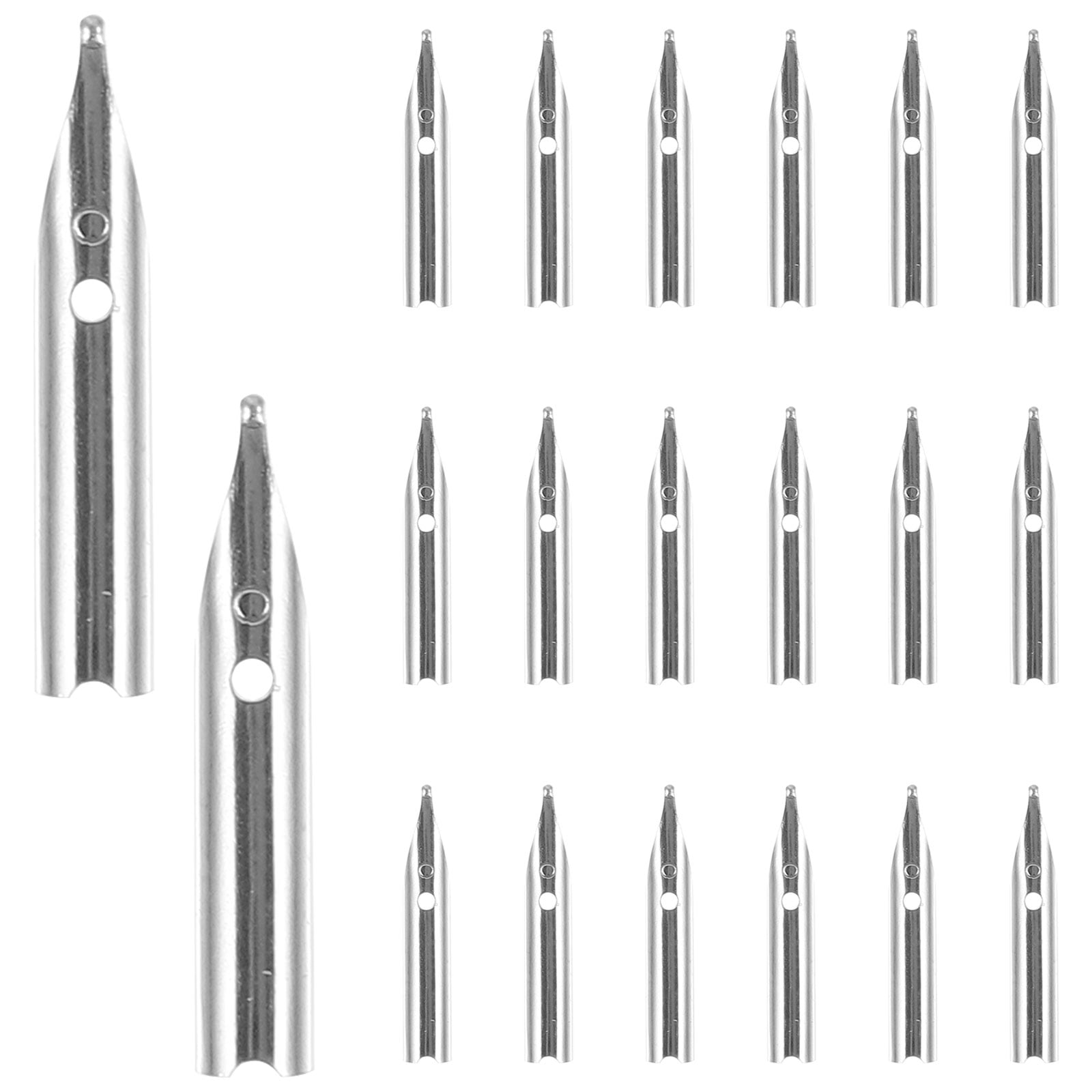 Beaupretty 20Pcs Ink Quill Pen for Even Ink Signing Silver Calligraphy ...