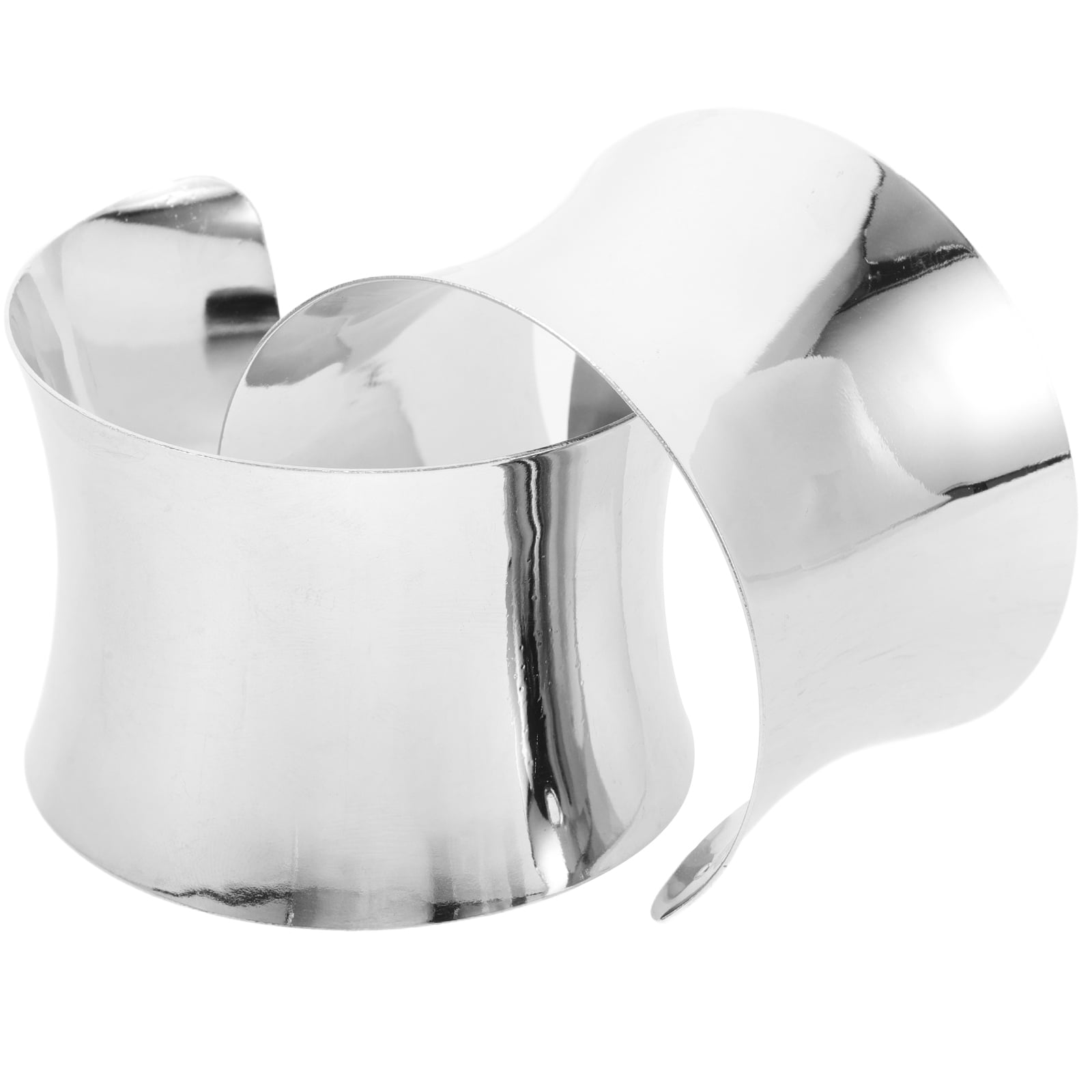 Beaupretty 2PCS Statement Bracelet For Women Silver Zinc Alloy Trendy ...