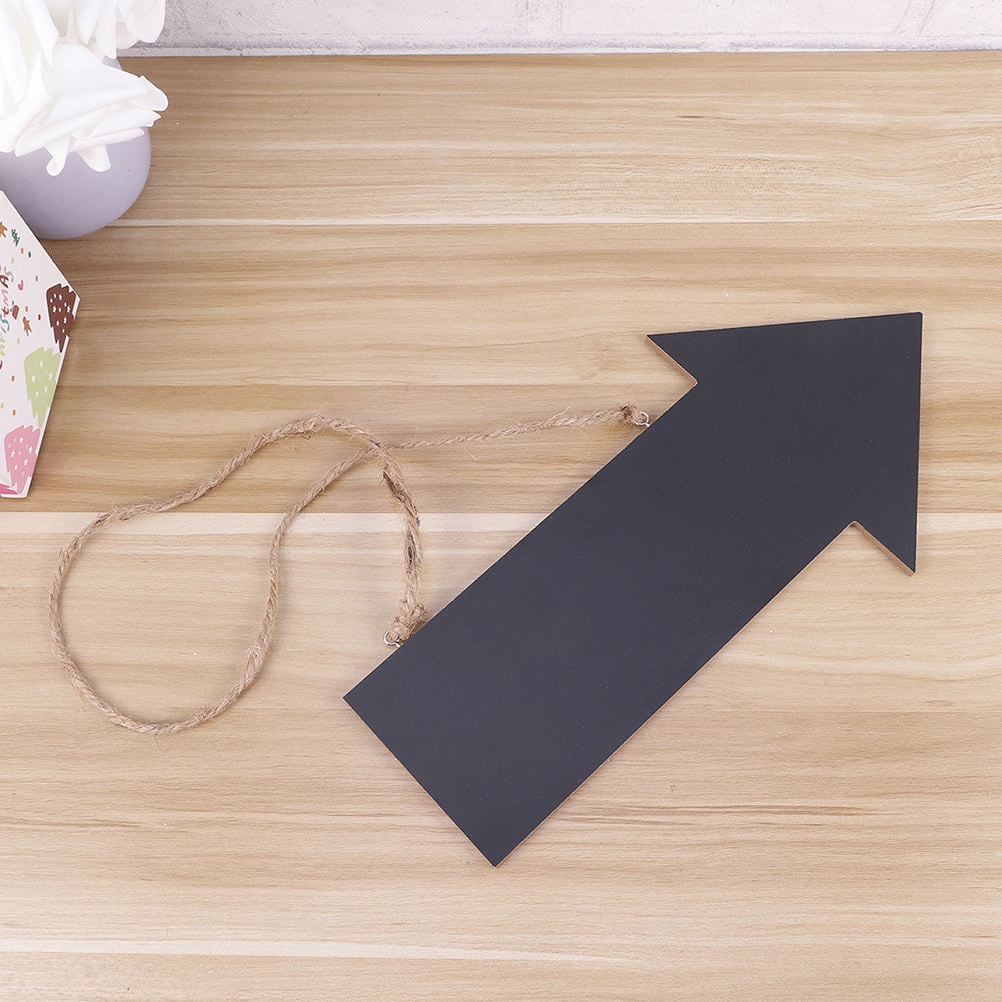 Beaupretty 2Pcs Wood Hanging Chalkboard Plaque with Rustic Arrow for ...