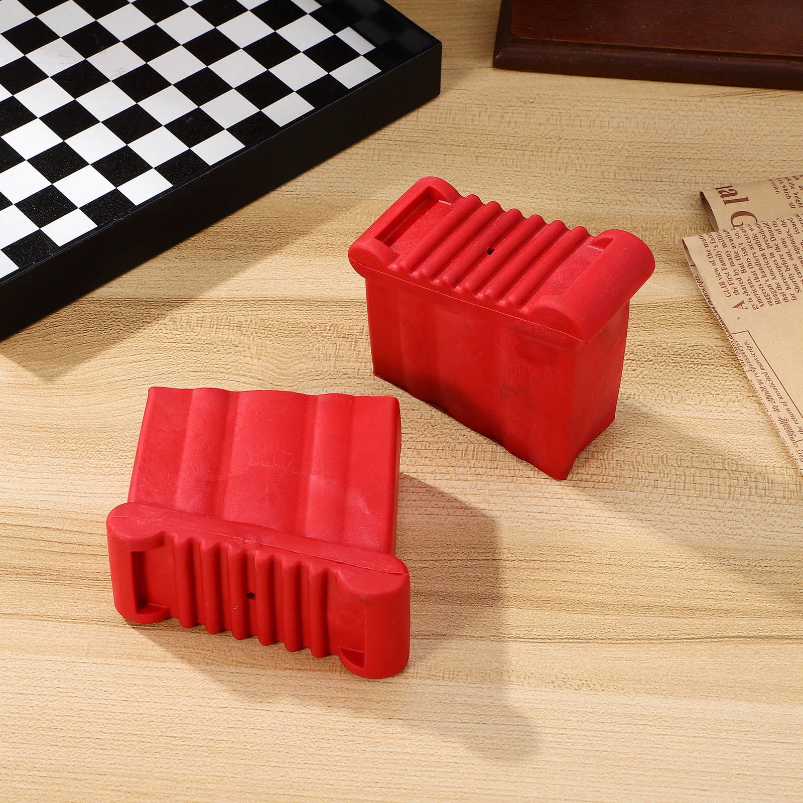 Beaupretty 2Pcs Ladder End Caps Red Plastic Non Slip Protection For ...