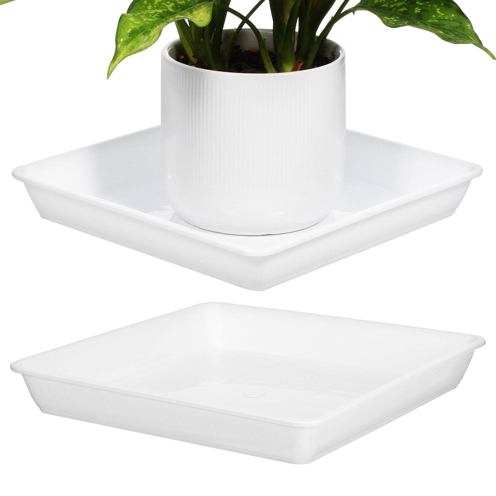 Beaupretty 2Pcs Durable Plastic Pot Drainage Trays with Water Catcher ...