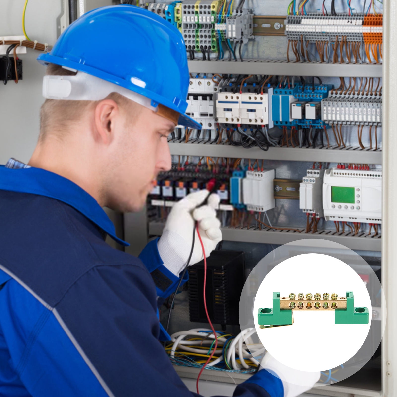 Beaupretty 2pcs Grounding Circuit Terminal Blocks Ground Block Copper ...