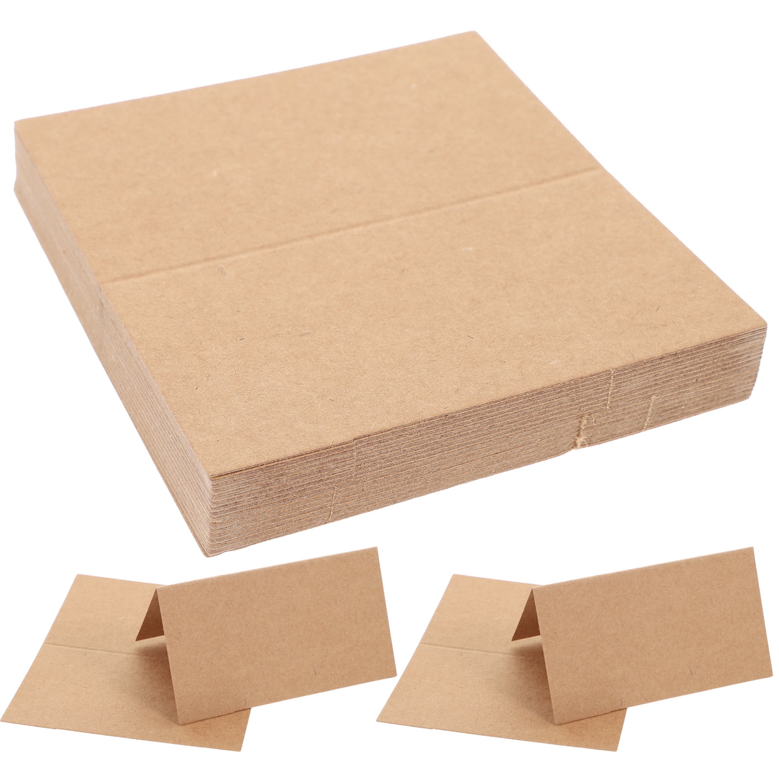 Beaupretty 35Pcs Brown Kraft Paper Name Display Card for Business Table ...
