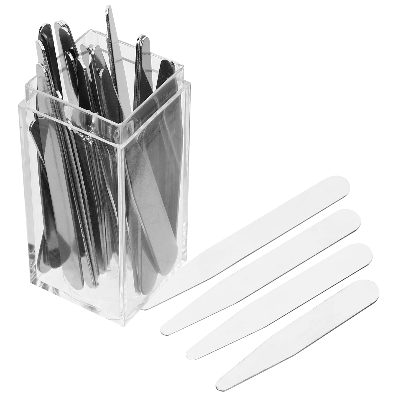 Beaupretty 36Pcs Shirt Collar Stiffener Acrylic Assorted Color Prevent ...