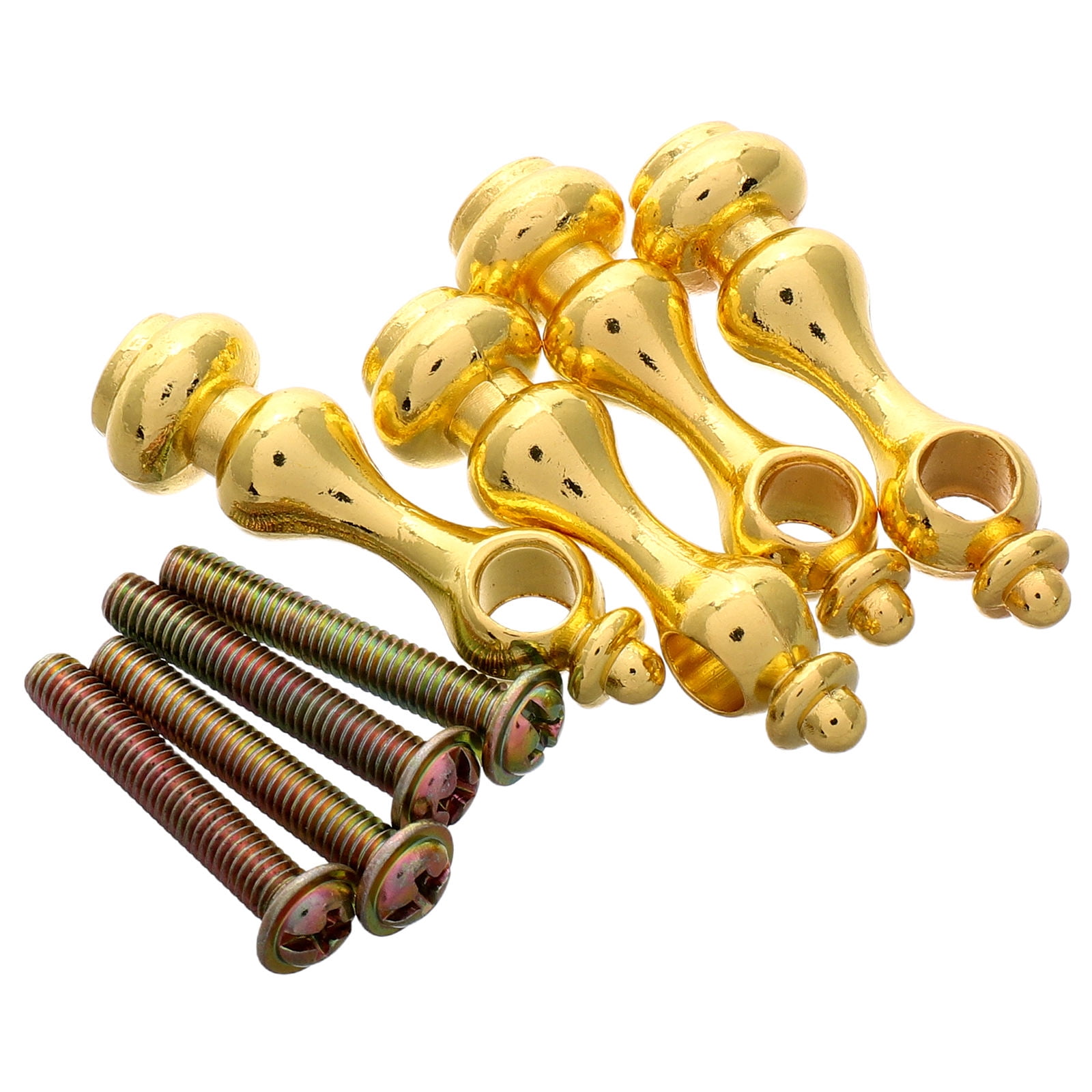 Beaupretty 4 x Screws Metal Spindles Furniture Cap Golden Connecting ...