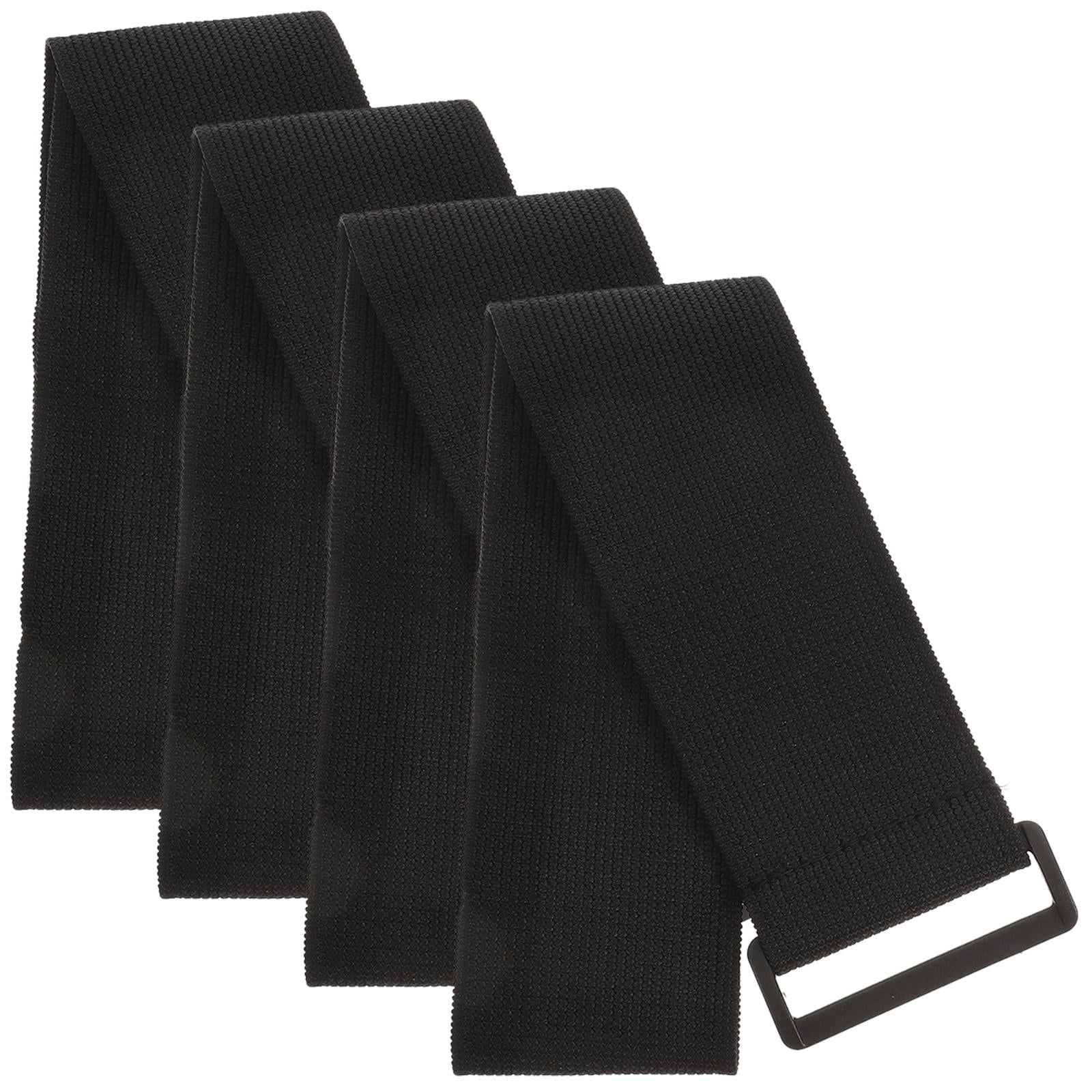 Beaupretty 4Pcs Multipurpose Binding Strap Black Flat Hook and Loop ...