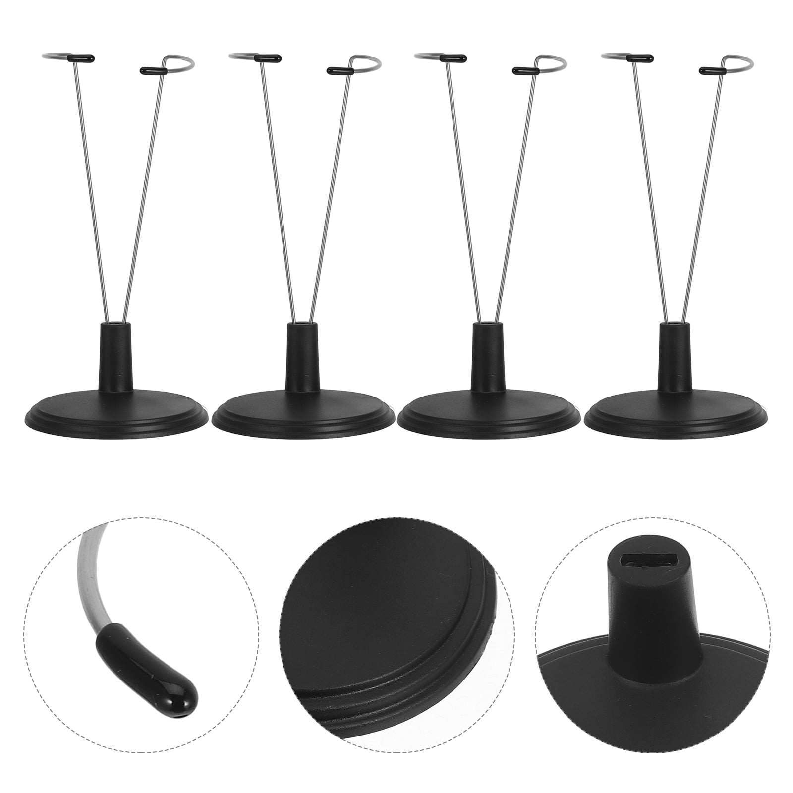 Beaupretty 4pcs Action Figures Stand Black PVC Display for Desk Use ...