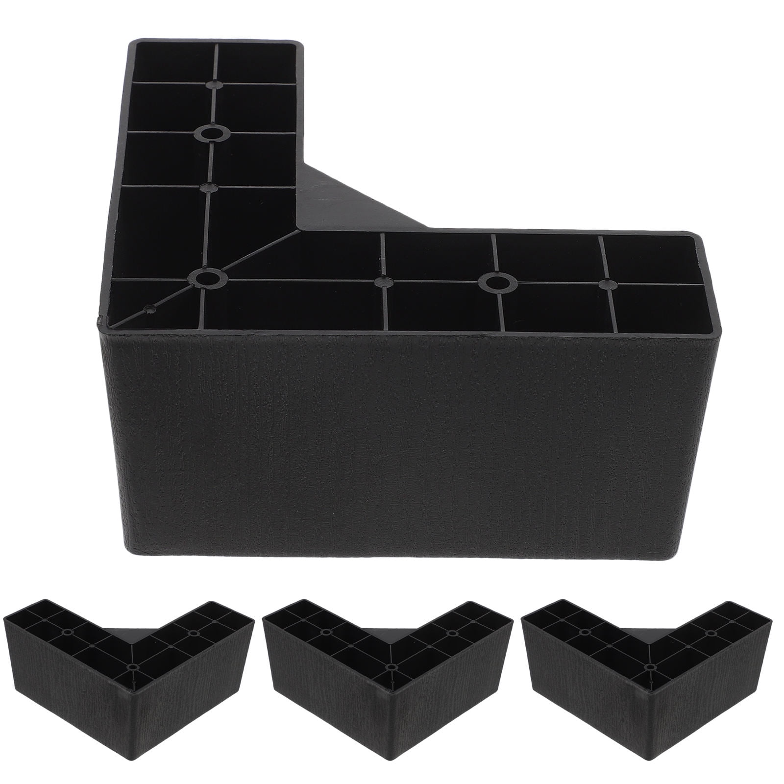 Beaupretty 4pcs L-shaped Furniture Risers for Sofas Plastic Legs ...
