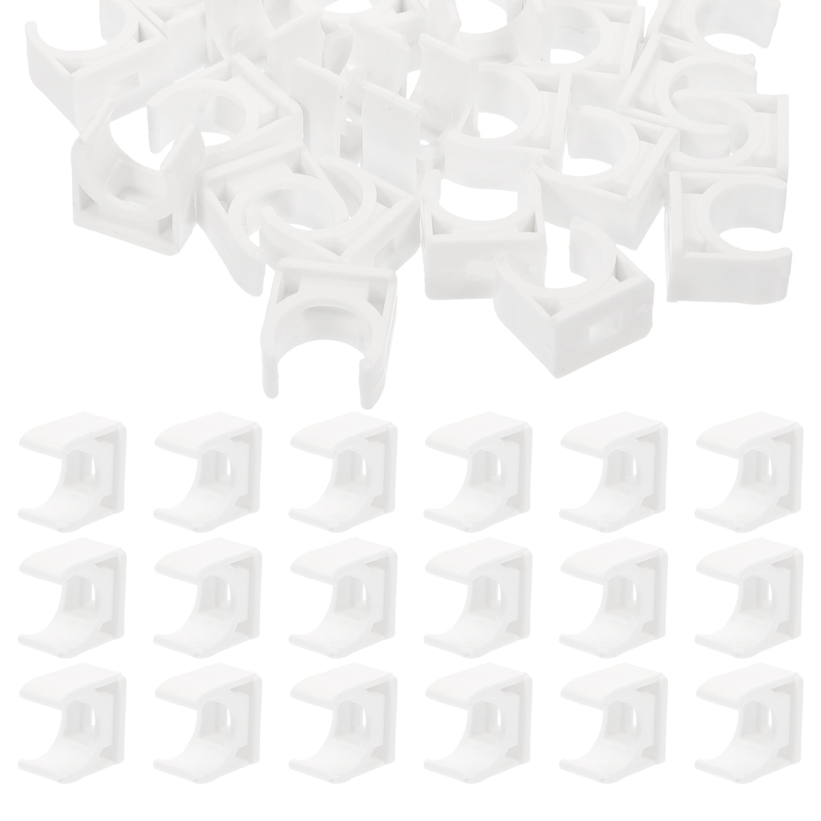 Beaupretty Pipe Clamps Clips U Shape PVC 50Pcs White - Walmart.com