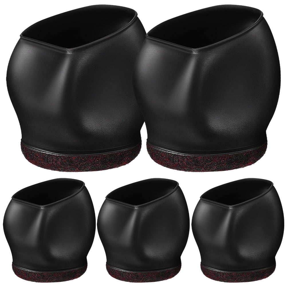 Beaupretty Black Tpe Chair Caster Covers for Rolling Furniture Easy ...