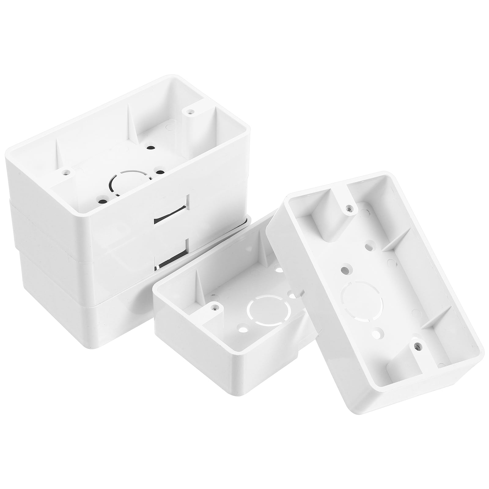 Beaupretty Wall Mounted Outlet Box Junction Box White 5Pcs - Walmart.com