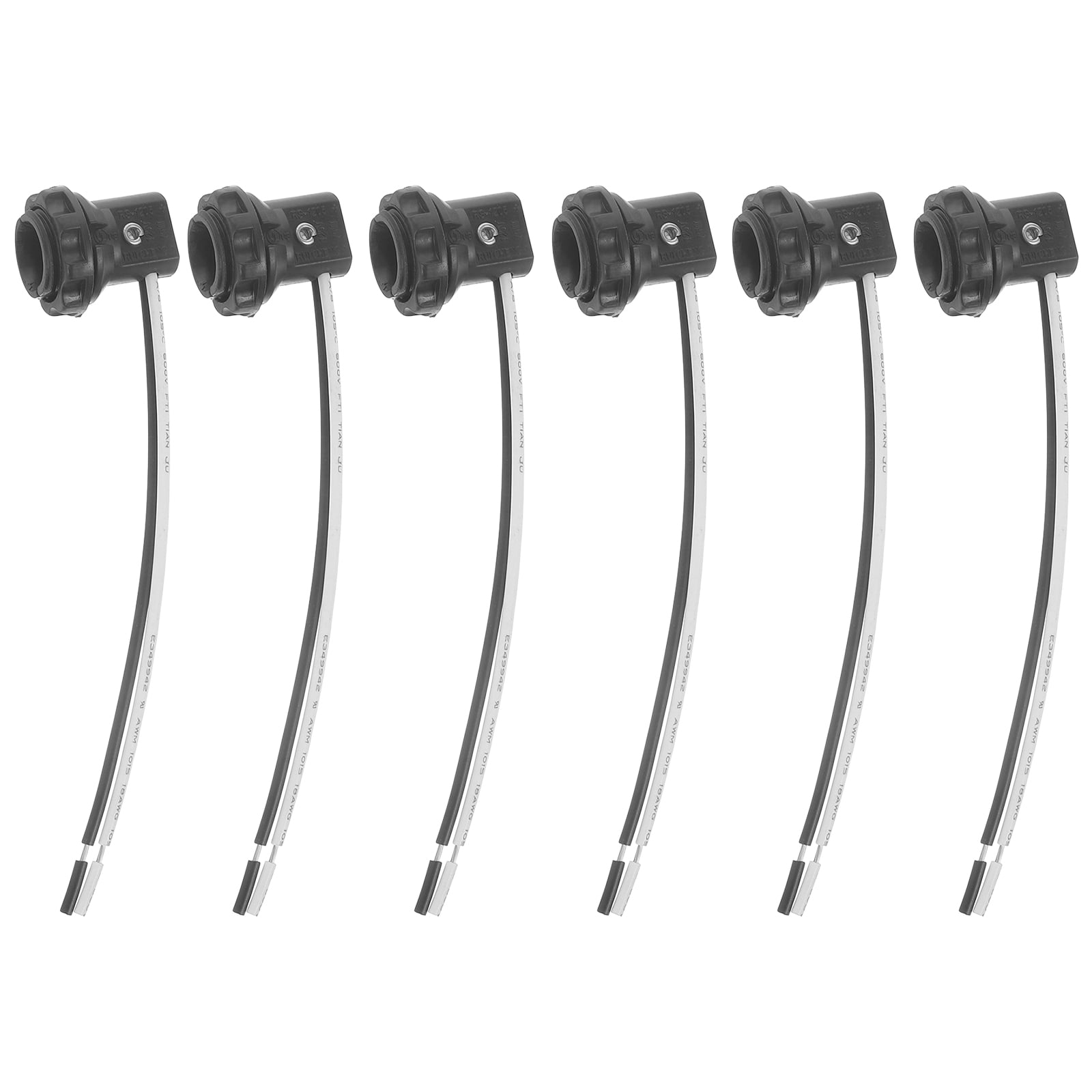 Beaupretty 6Pcs Durable E12 Lamp Base with Wire Leads Black Light ...