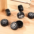 Beaupretty Model Car Replacement Wheels and Axles Set in Black Plastic ...