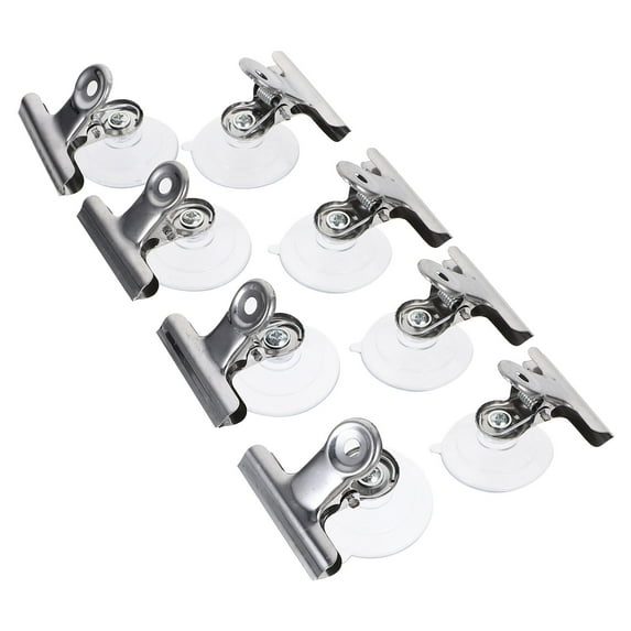 Beaupretty 8Pcs Suction Cup Clips with Zinc Plated Hook for Easy ...