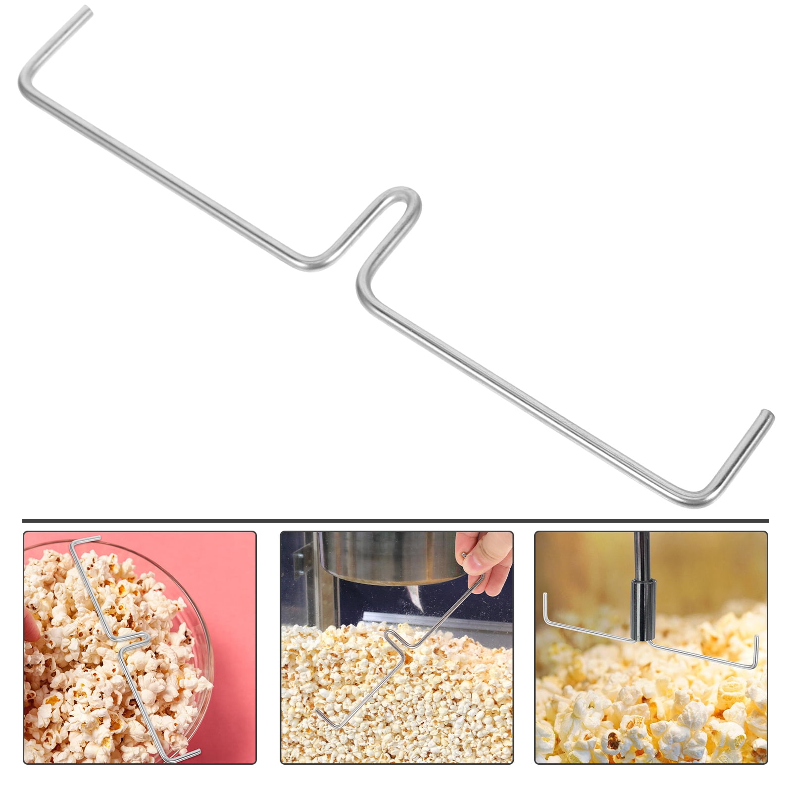 Beaupretty Popcorn Machine Mixer Attachment Stirring Rod Silver Iron ...