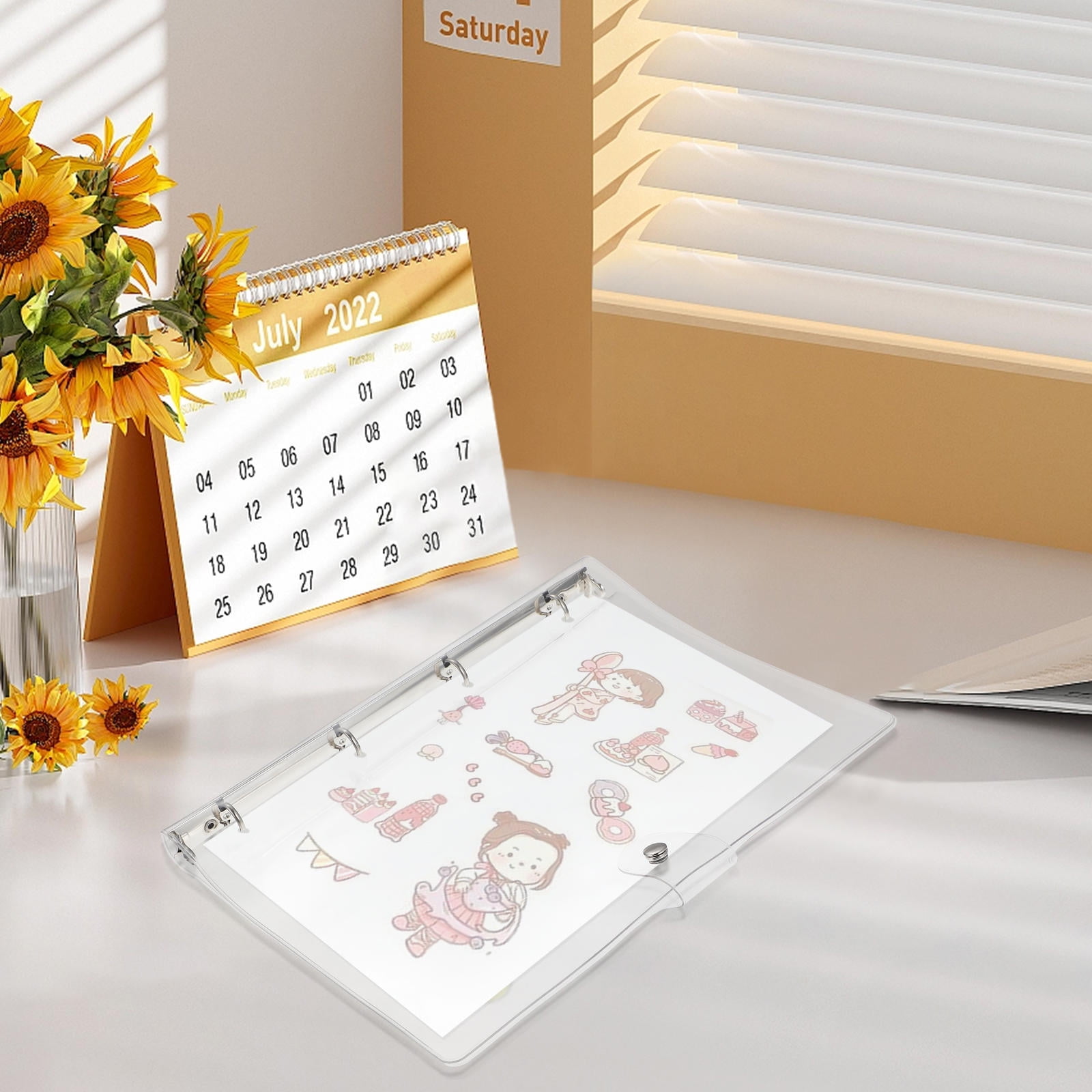 Beaupretty Back to School Loose Leaf Binder Transparent Plastic ...