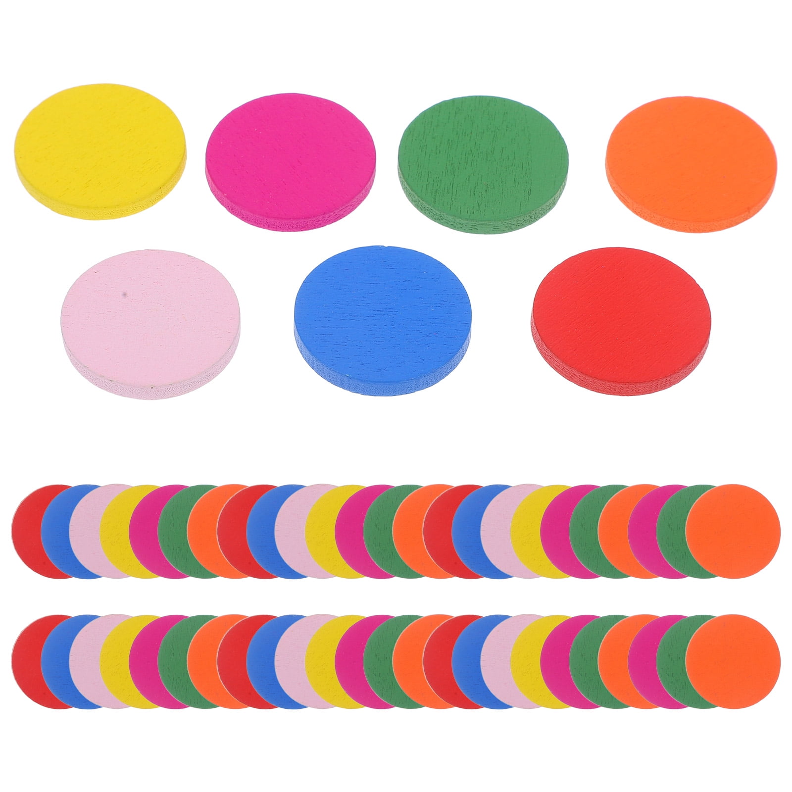 Beaupretty Colored Wood Chips Mathematics Teaching Aids Assorted Color ...