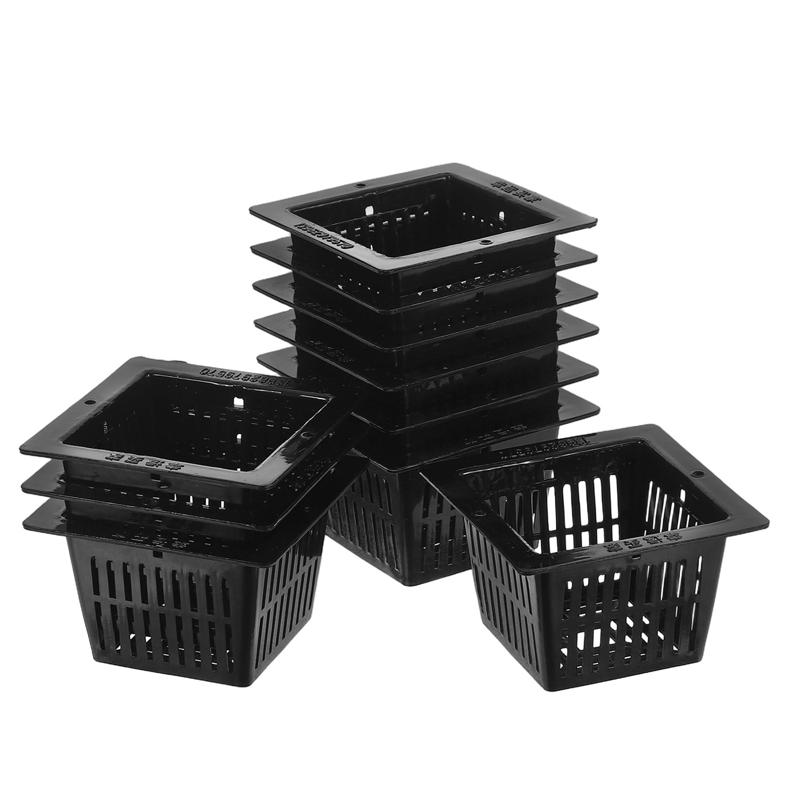 Beaupretty Cultivation Basket Planting Basket PE Black 10Pack for Root ...