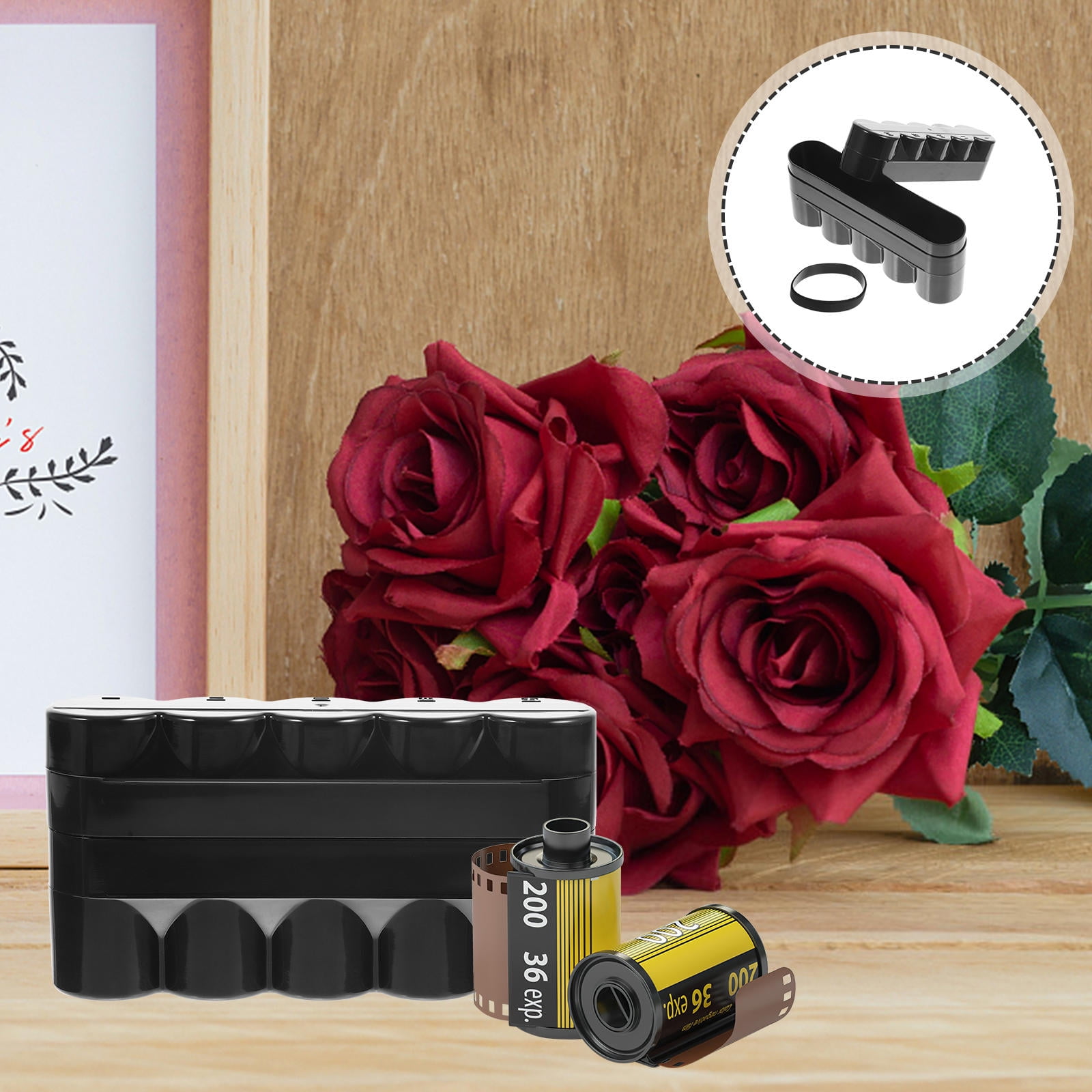 Beaupretty Film Negative Storage Film Box Rubber Black Simple Design ...