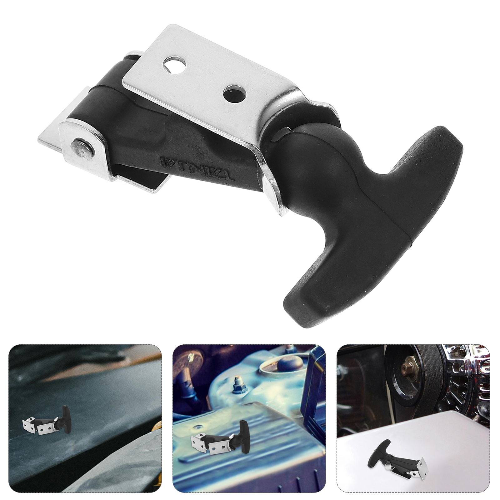 Beaupretty Flexible Rubber Draw Latch T Handle Black Secure Locking ATV ...
