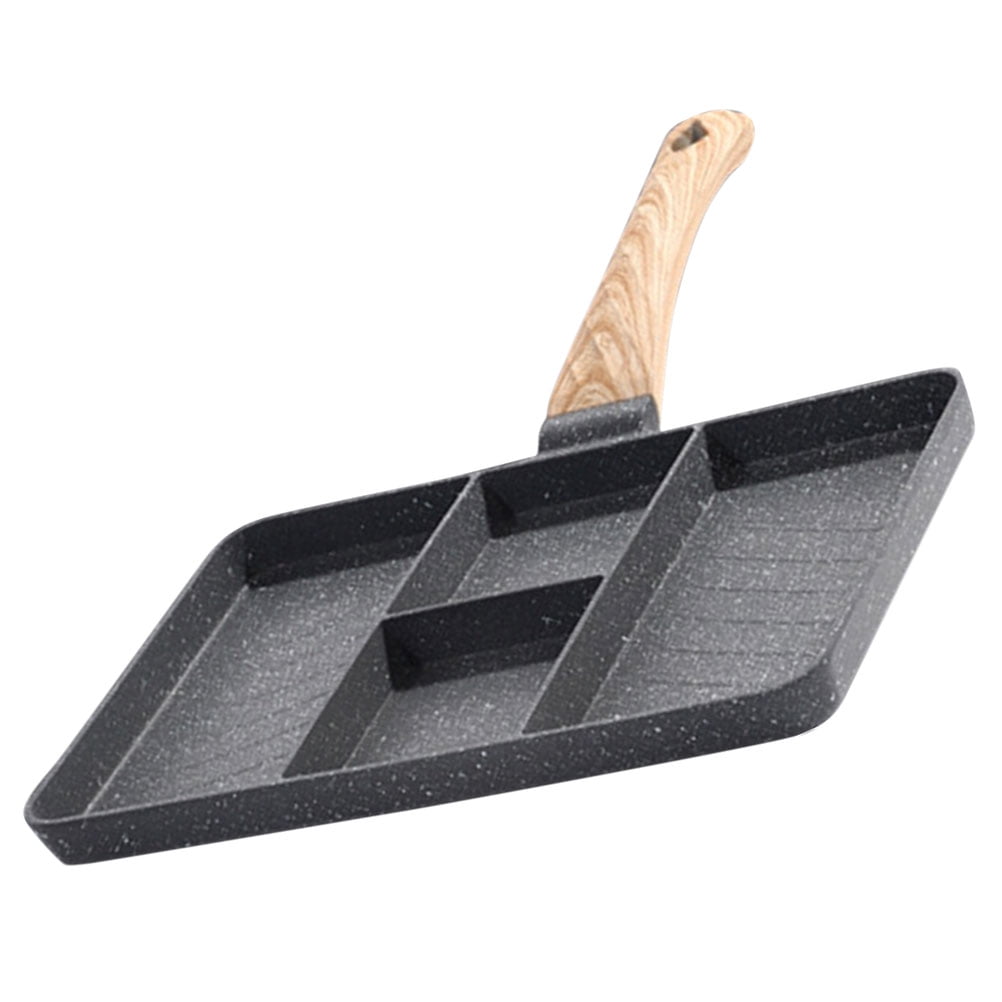 Beaupretty Nonstick Black Aluminum Alloy Divided Pan with Ergonomic ...
