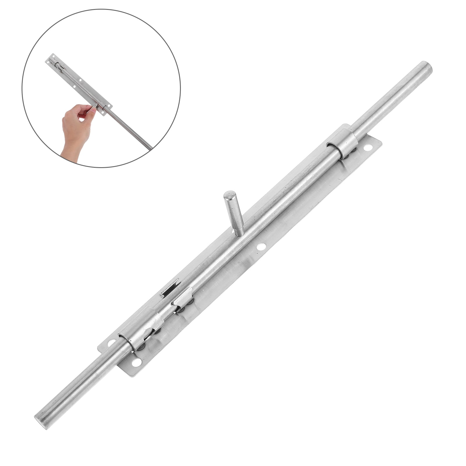 Beaupretty Durable Silver Cane Bolt Gate Lock Stainless Steel Material ...