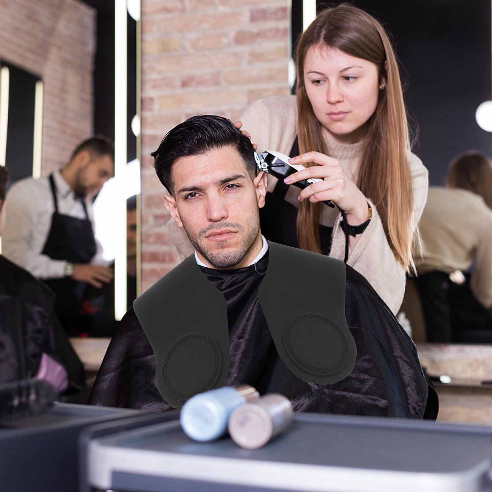 Beaupretty Cutting Capes for Hairstylist Silicone Black Set Easy to ...