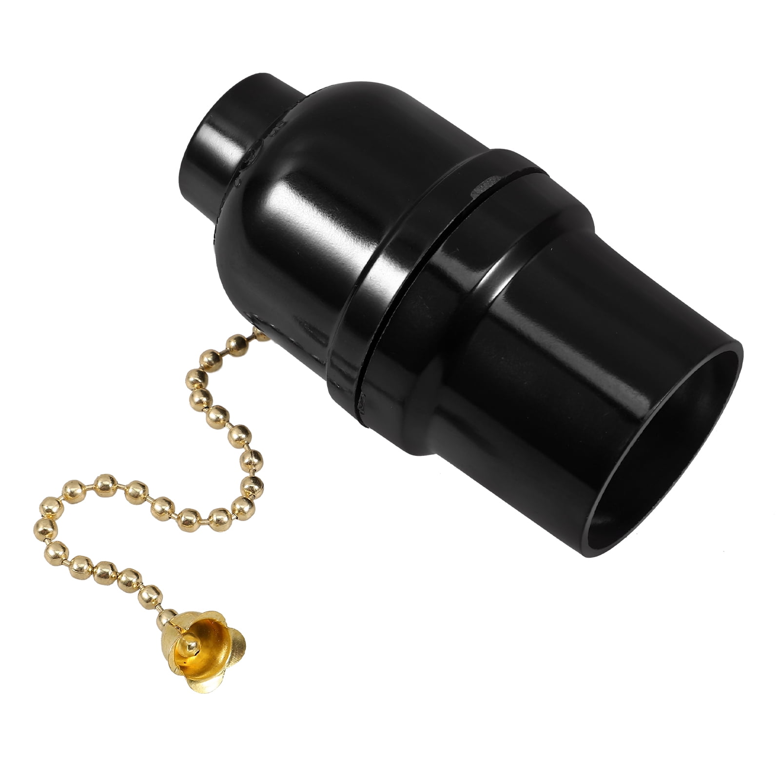 Beaupretty Ceiling Light Lamp Base with Pull Chain Switch Black ...