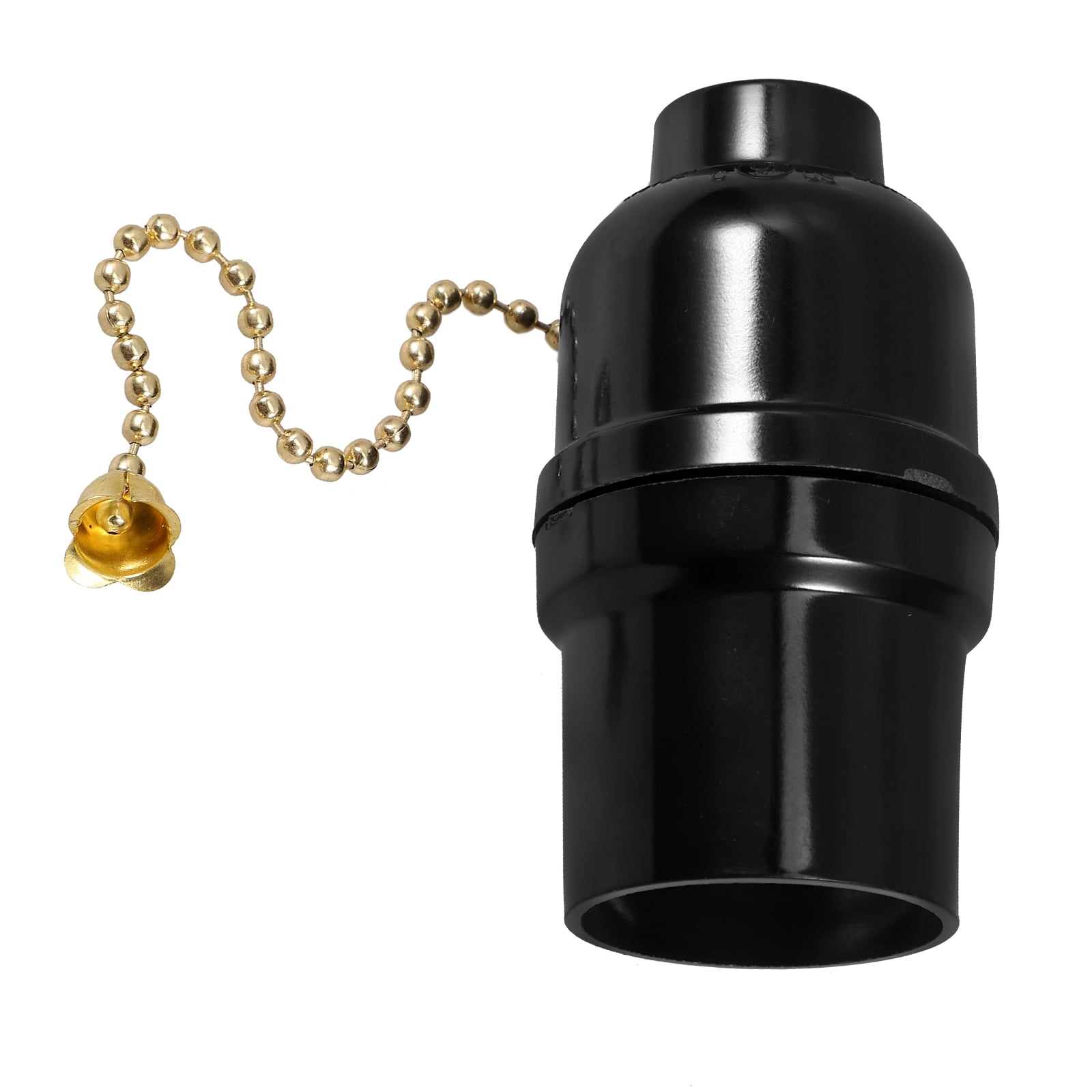 Beaupretty Black Pull Chain Light Fixture Lamp Holder with Switch for ...