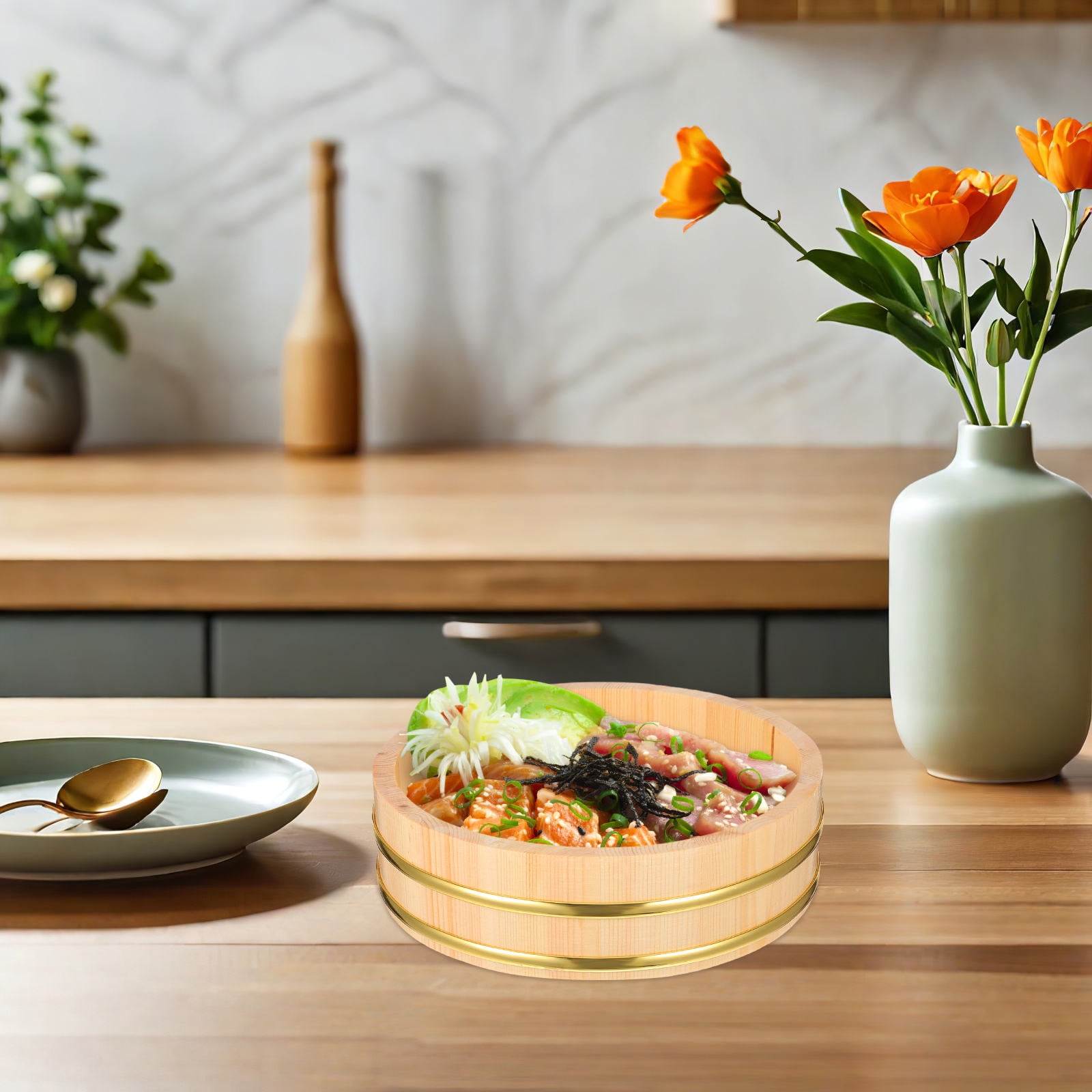 Beaupretty Large Sushi Rice Bowl Bucket Japanese Bucket For Sushi Pail ...