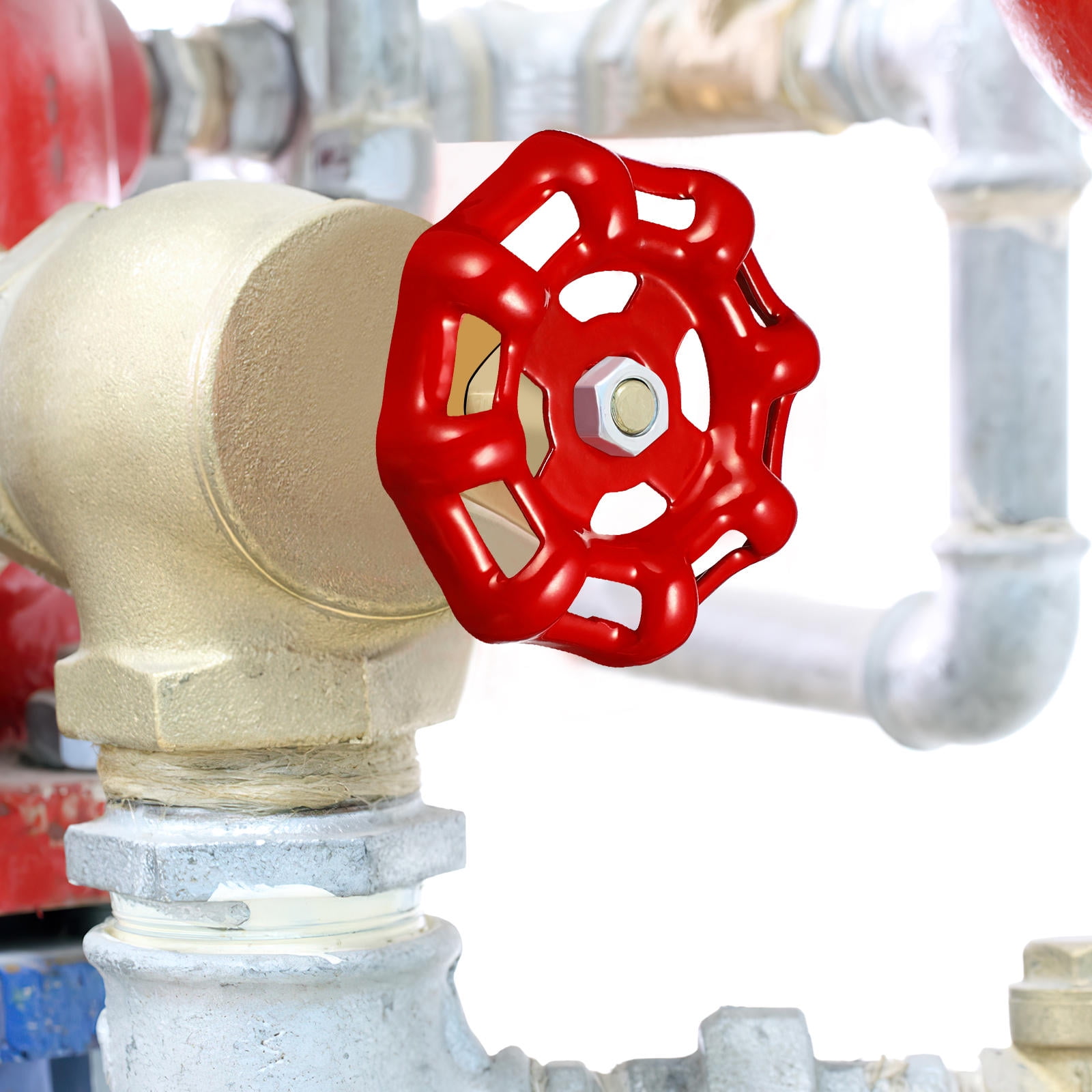 Beaupretty Gate Valve Handle Red Round Replacement Parts for Indoor ...