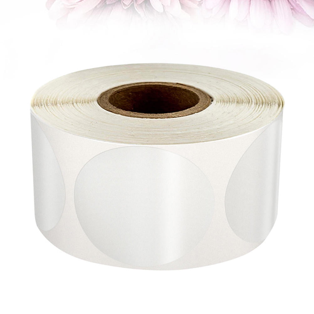 Beaupretty Round Sticker Roll BOPP White General Users 500 Pcs ...
