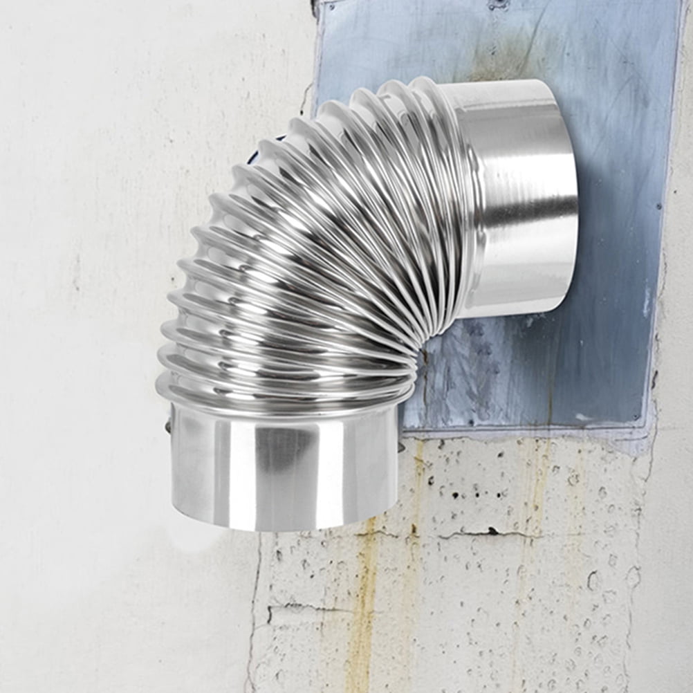 Beaupretty Stainless Steel Fireplace Fittings Chimney Silver 1Set for ...