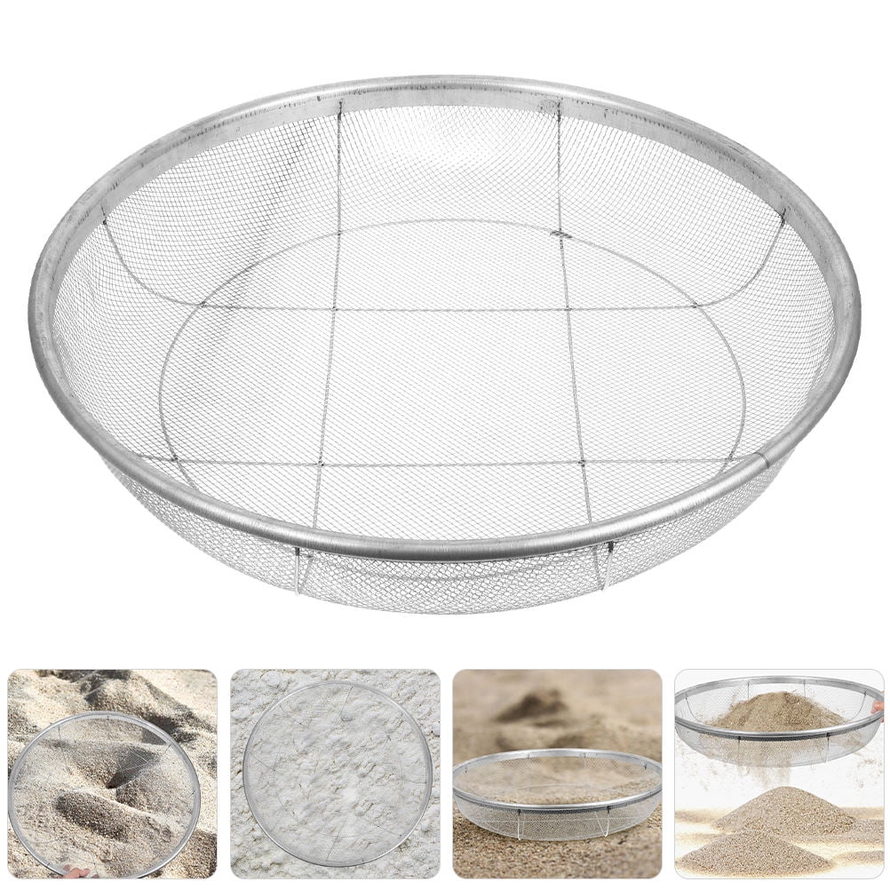 Beaupretty Soil Sifter Iron Mesh Gardening Tool Silver Durable Fine ...