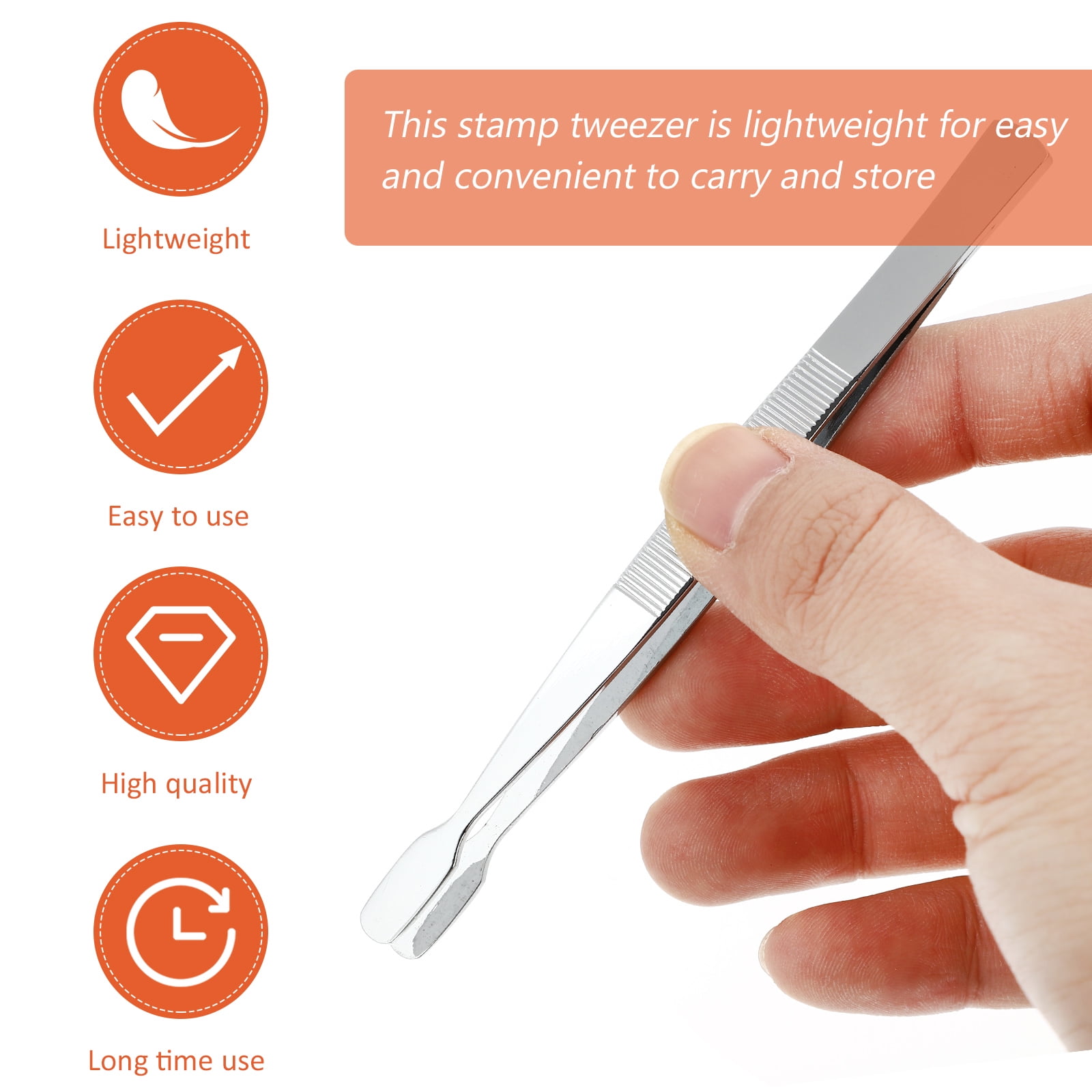 Beaupretty Stainless Steel Scrapbook Tweezers Non-slip Handle for ...