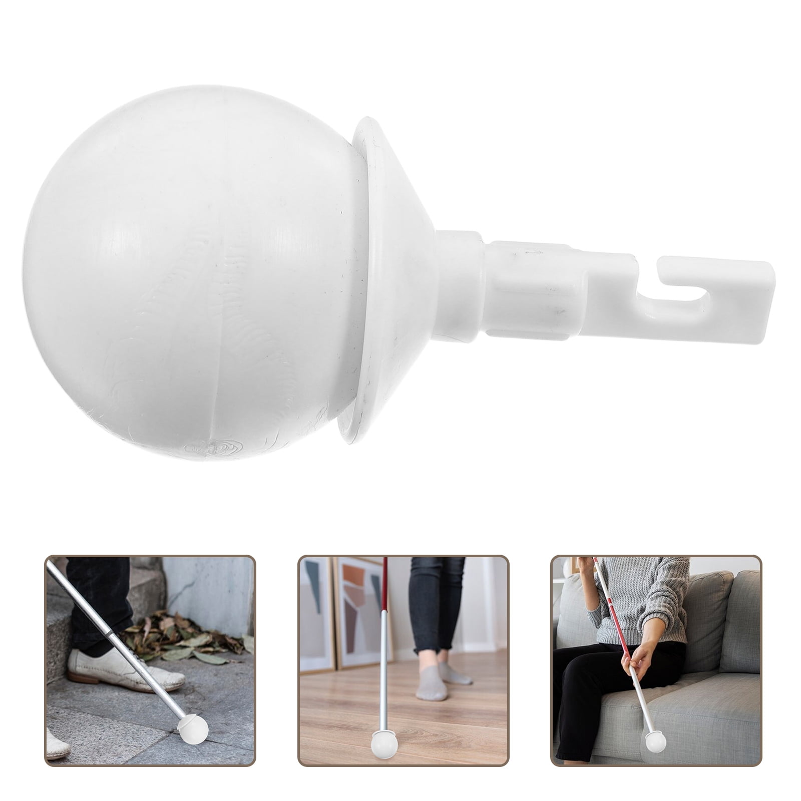 Beaupretty Rolling Protection Cane Walking Cane Tip Plastic Safety ...