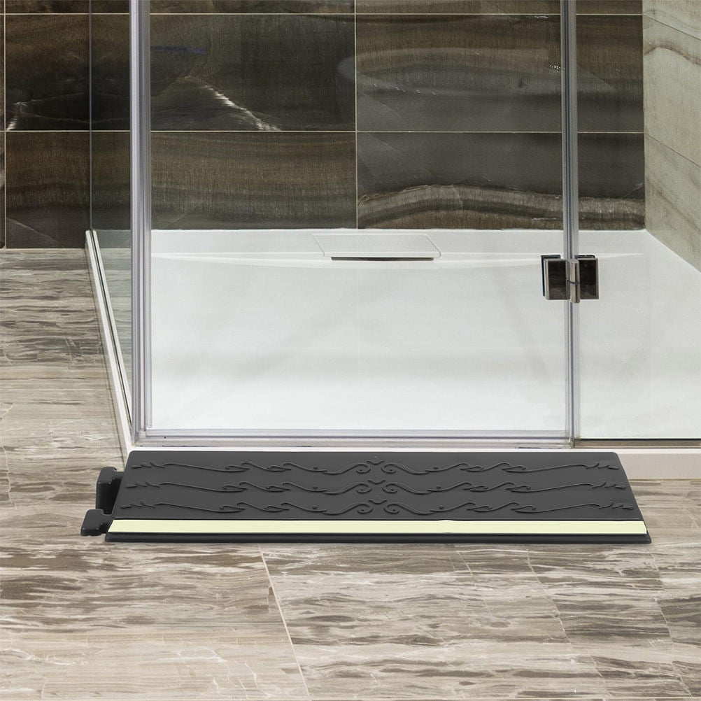 Beaupretty Black Rubber Threshold Ramp for Home Steps Night Glow Design ...