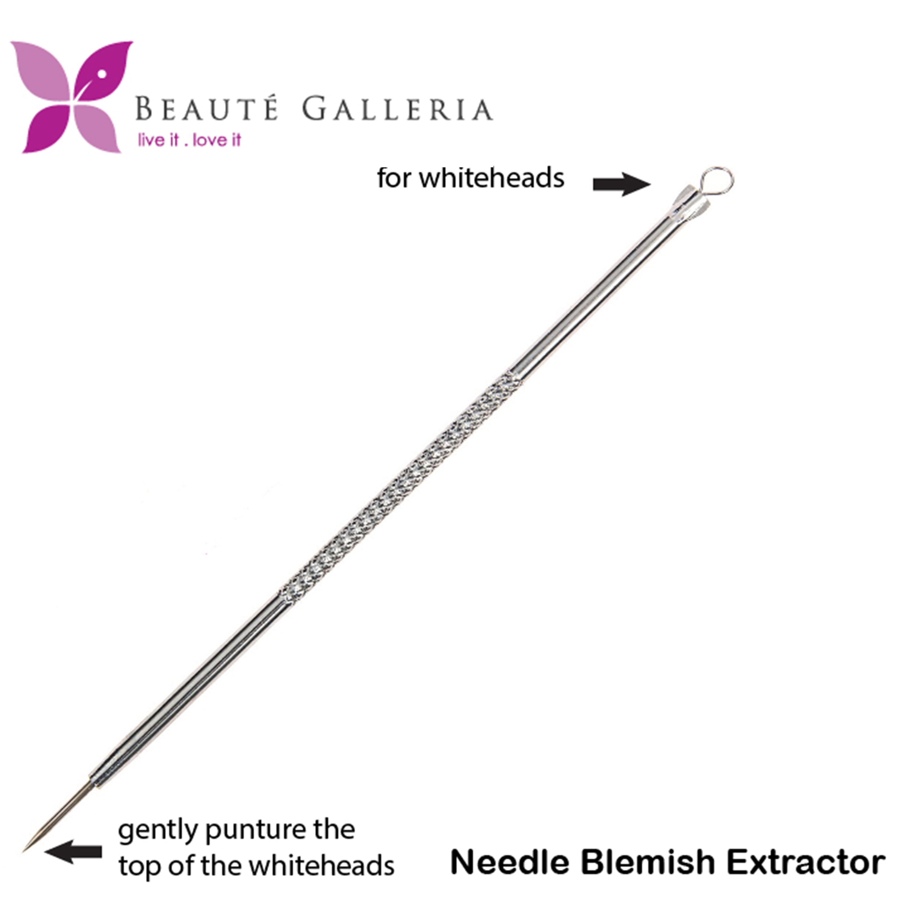 Beaute Galleria Stainless Steel Needle Pimple Remover, Blackhead ...