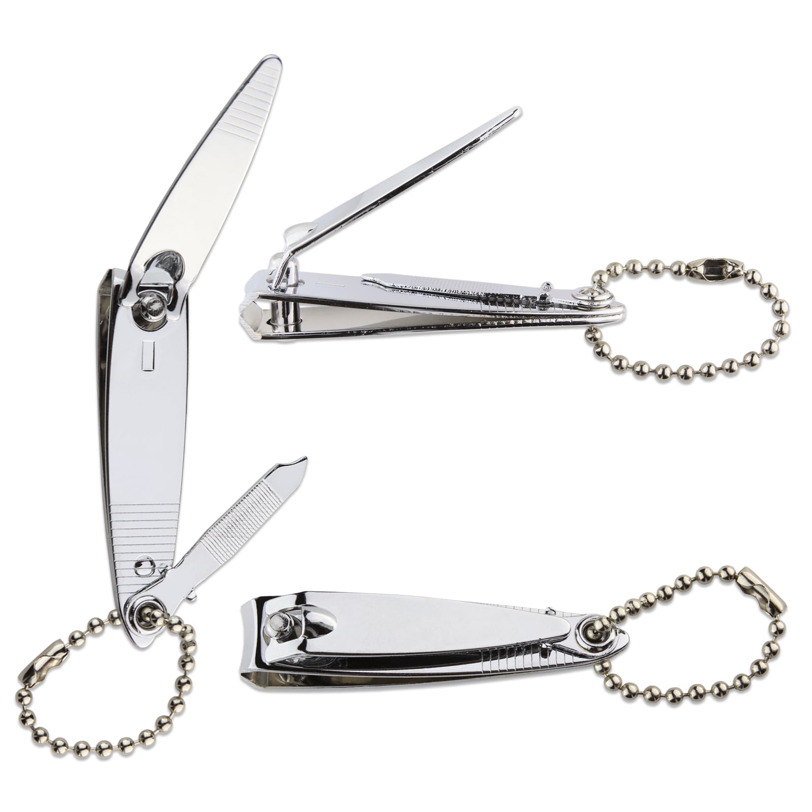 Beauticom 3 Piece Stainless Steel Mini Nail Clipper - Walmart.com