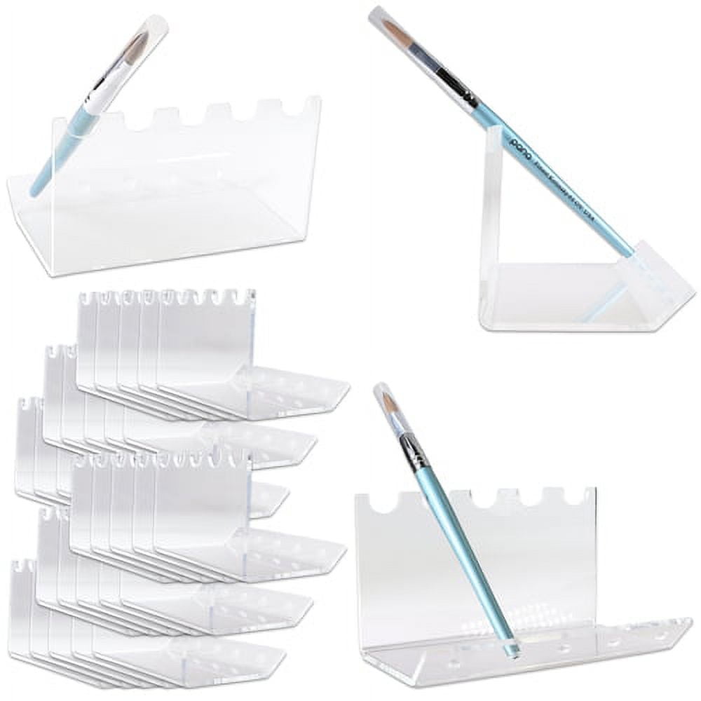 Beauticom 5-Slot Vertical Stand Clear Acrylic Plastic Brush Holder ...